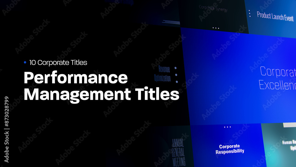 Performance Management Titles | 10 Motion Titles with Control Panels ...