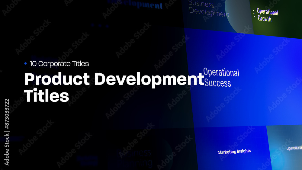 Product Development Titles | 10 Motion Titles with Control Panels Stock ...
