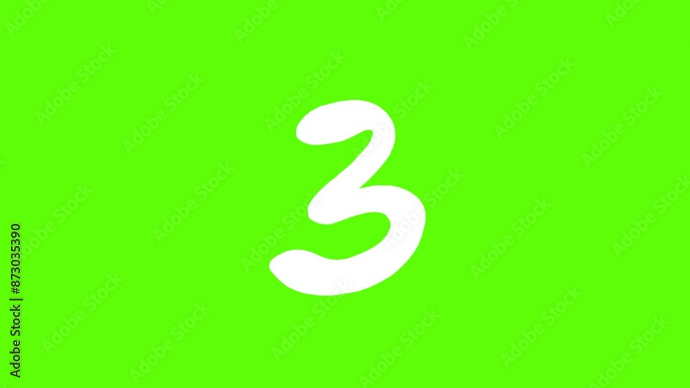 Moving down Cartoon liquid Numbers pack animation green screen ...