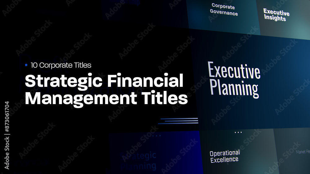 Strategic Financial Management Titles | 10 Motion Titles with Control ...