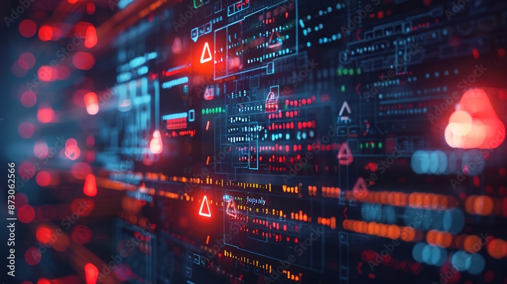 Urgent Cybersecurity Breach Alert on Computer Screen - Critical ...