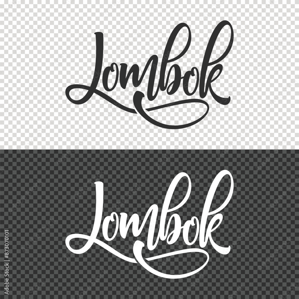 lombok lettering clipart element design Stock Vector | Adobe Stock