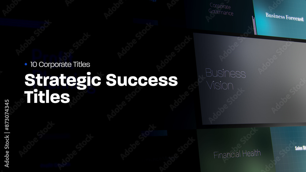Strategic Success Titles | 10 Motion Titles with Control Panels Stock ...