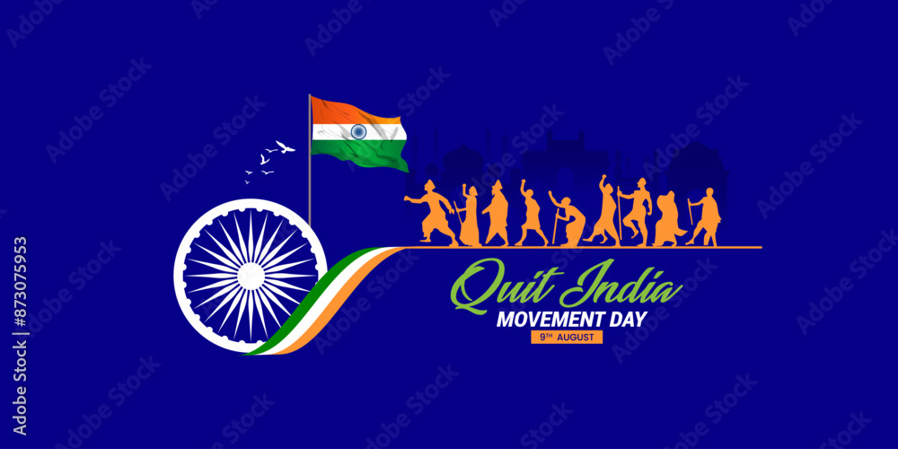 Quit India Movement Anniversary or August Kranti Din vector ...