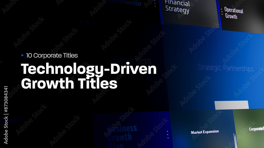 Technology Driven Growth Titles | 10 Motion Titles with Control Panels ...