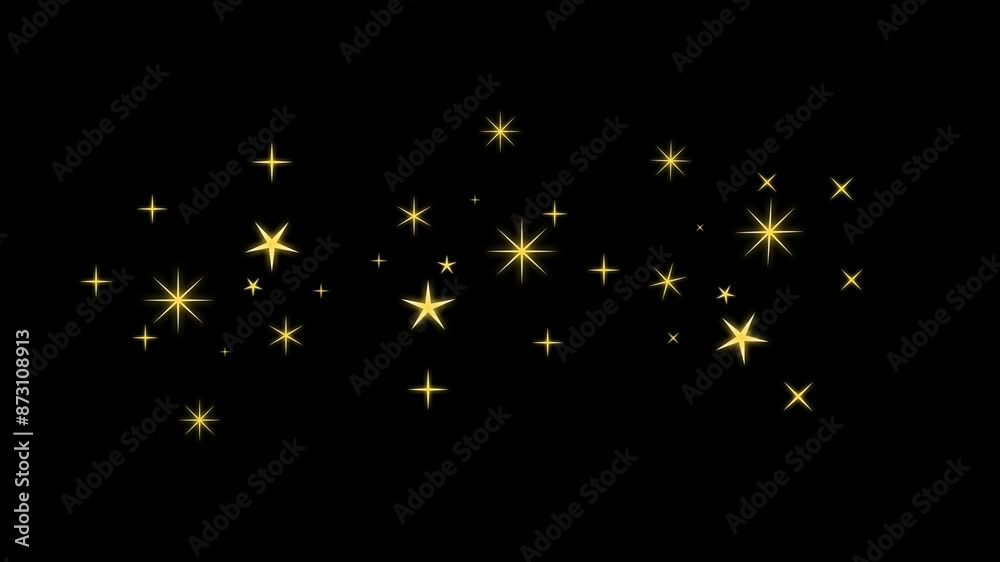 animated Twinkling stars blinking, flashing and bright. animation video ...