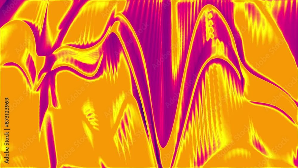 Orange Violet Neon Glowing Animated Scene Liquid Animation Science ...
