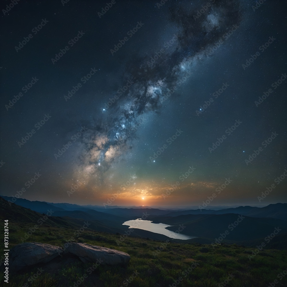 Stunning 16K Wide-Angle View of the Milky Way and Starry Night Sky with ...
