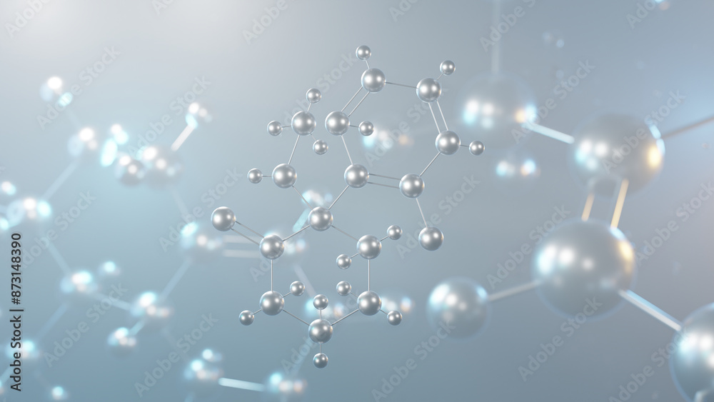 ketamine molecular structure, 3d model molecule, dissociative ...