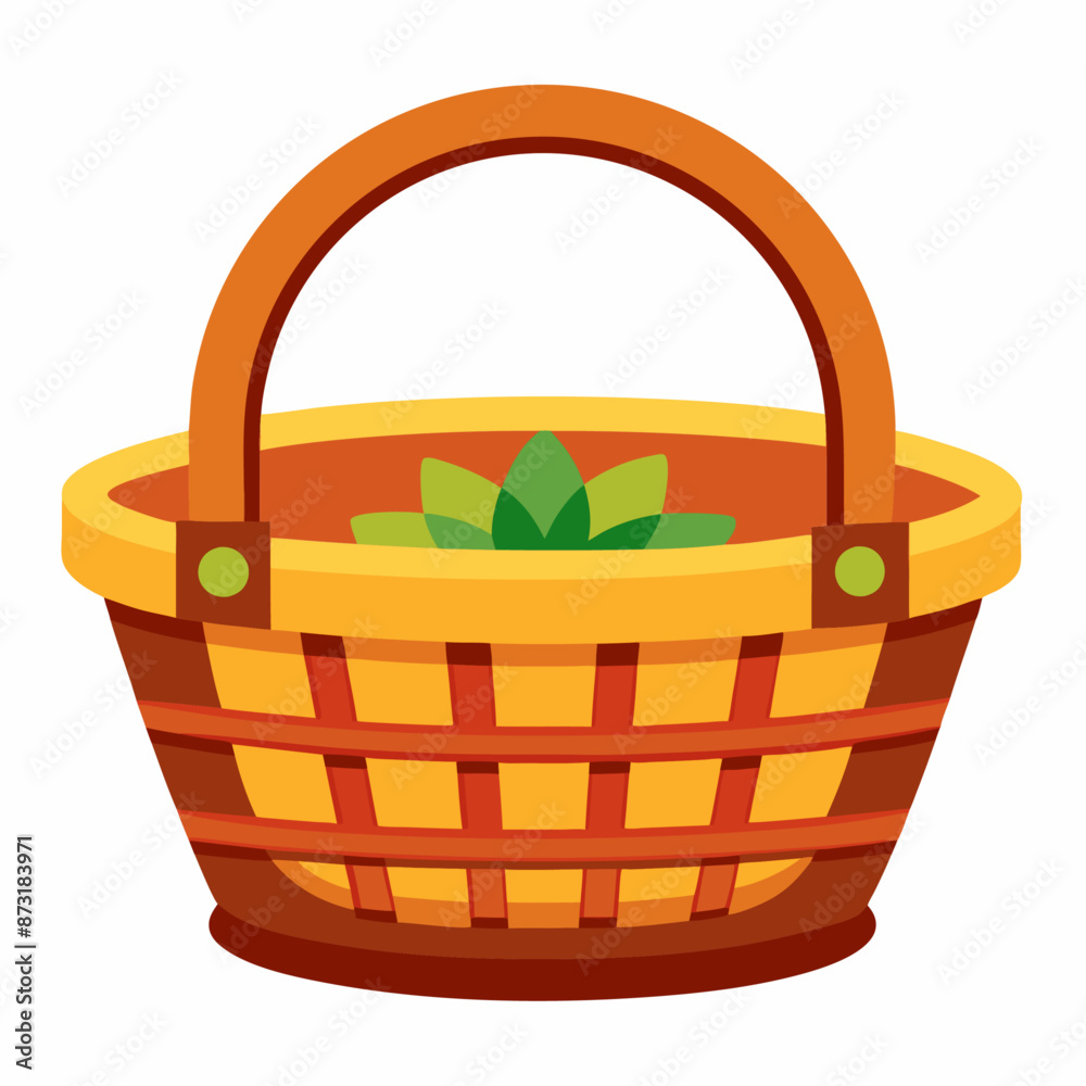 basket clipart cartoon Illustration drawing Stock Vector | Adobe Stock