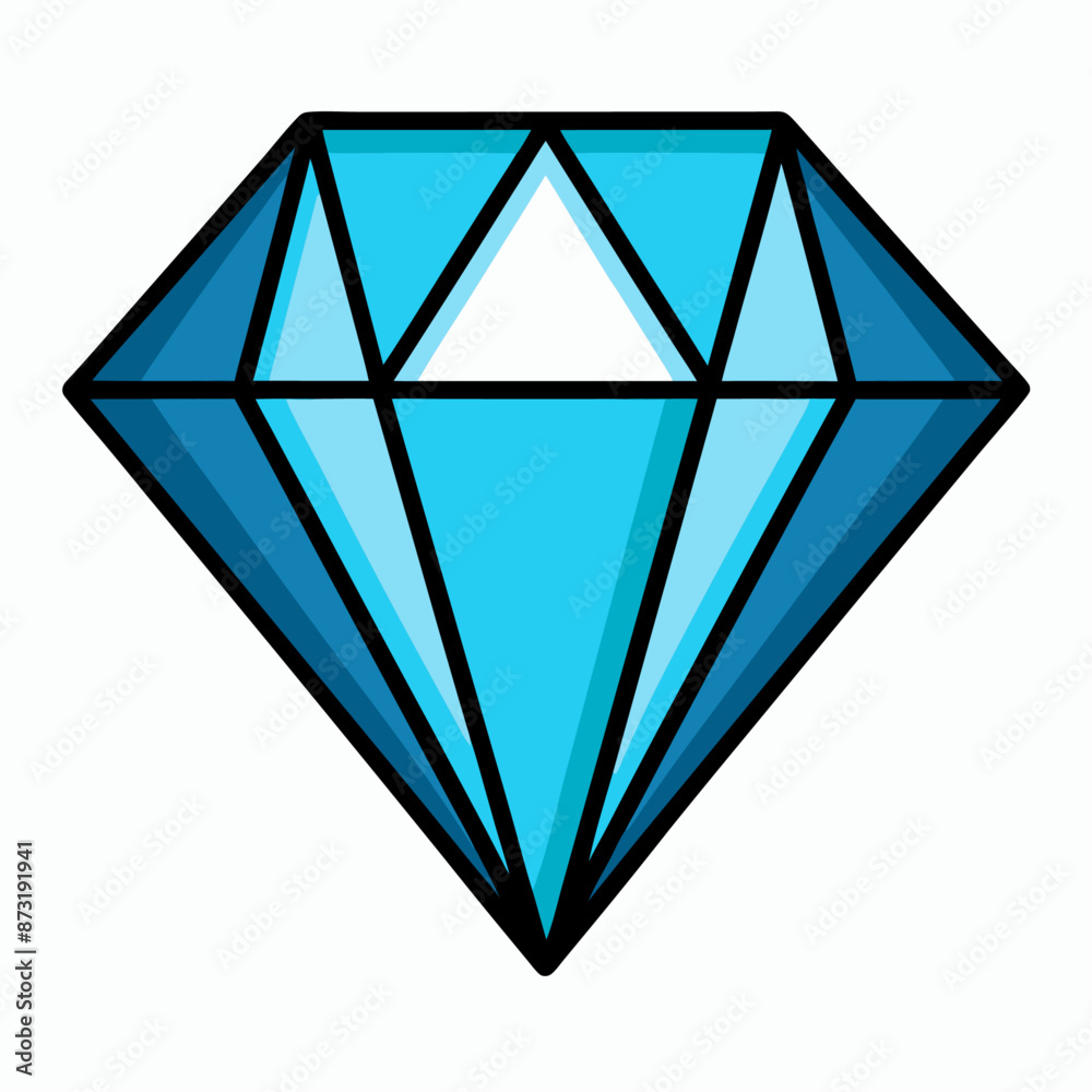 diamond clipart cartoon Illustration drawing Stock Vector | Adobe Stock