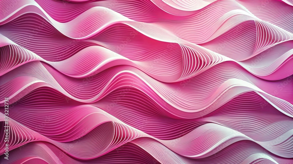 Abstract wavy lines design with pink and white color mesh design ...