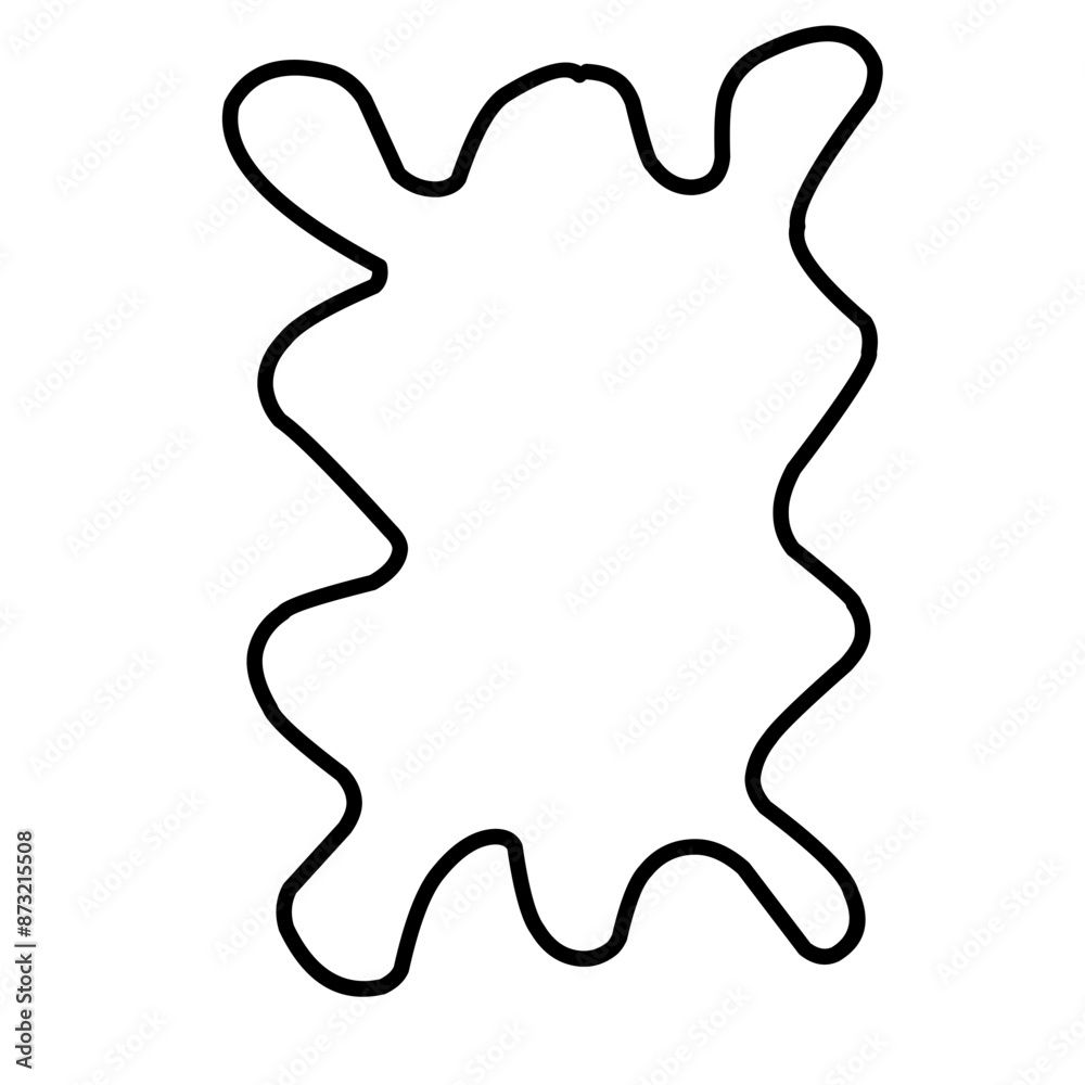 Hand drawn rectangle frames with wavy edges. Rectangular shapes with ...