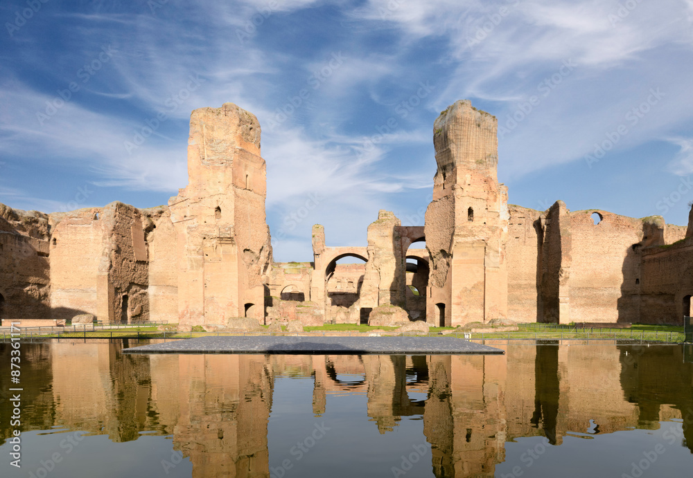 The Baths of Caracalla (Terme di Caracalla) in Rome, Italy. The baths ...