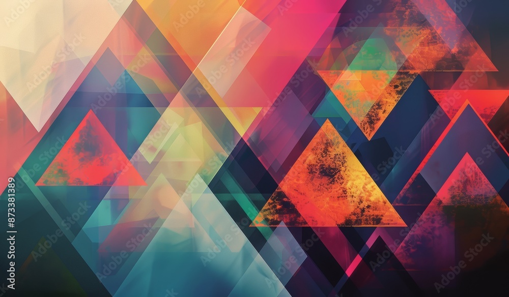 Abstract geometric painting art Stock Photo | Adobe Stock