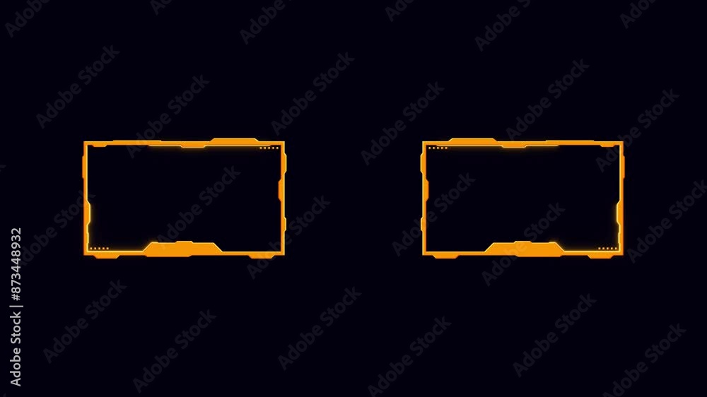 Looped light frame for game streaming video on a transparent background ...