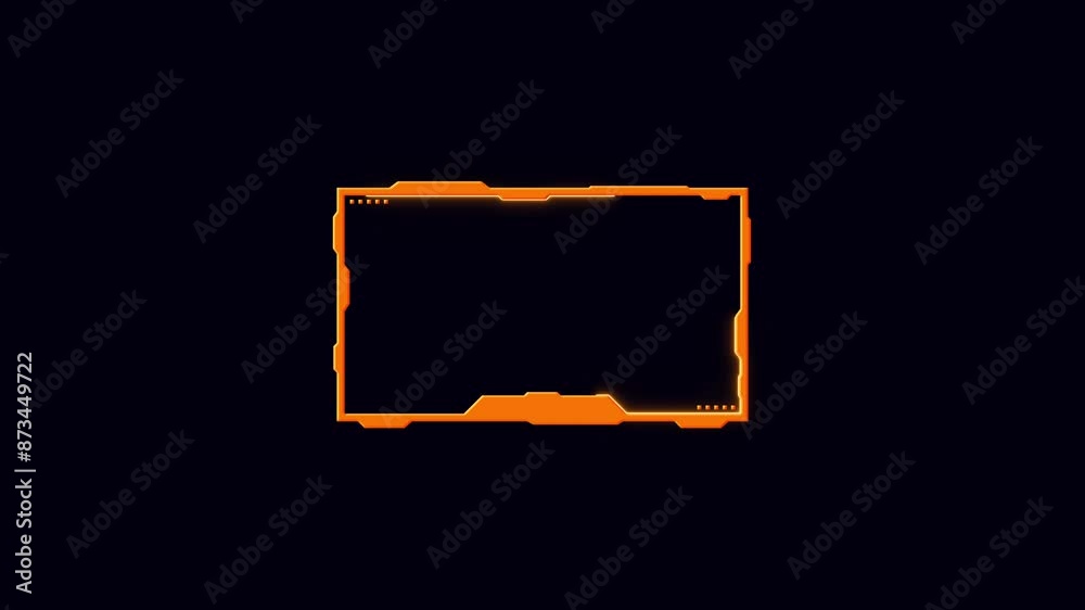 Looped light frame for game streaming video on a transparent background ...