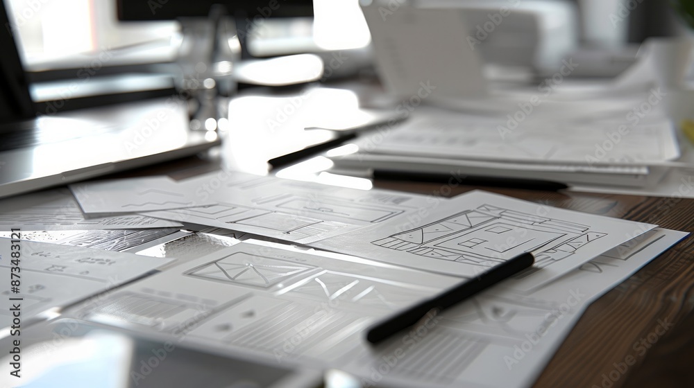 Encouragement to test designs, highlighting a UX design paper layout on ...