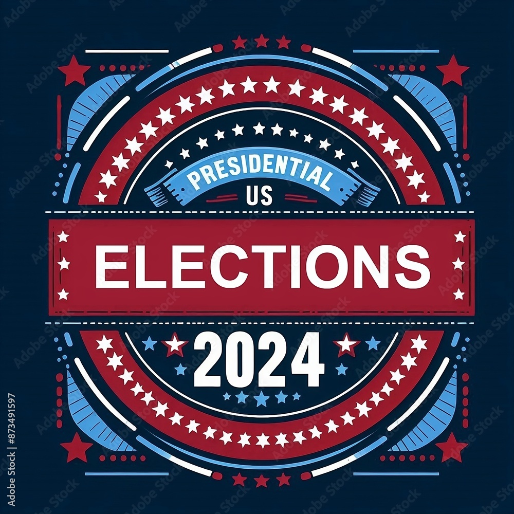 USA Election 2024 background design template. USA flag 2024 ...