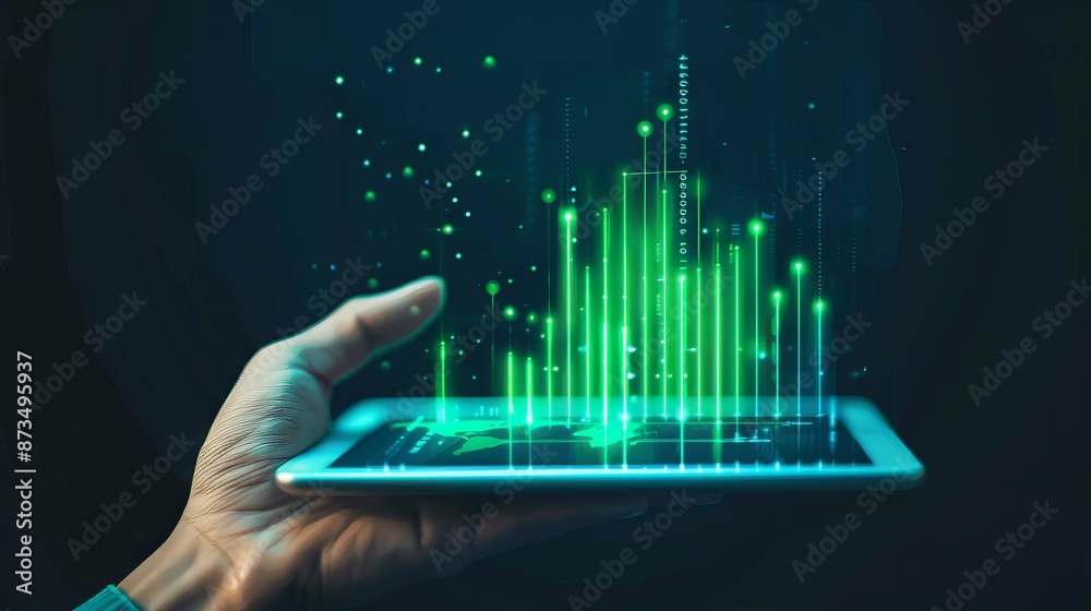 Digital data analysis on tablet device. Explore the power of digital ...