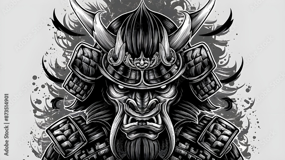 Japanese art on Behance, demon samurai, demon samurai warrior, clean ...