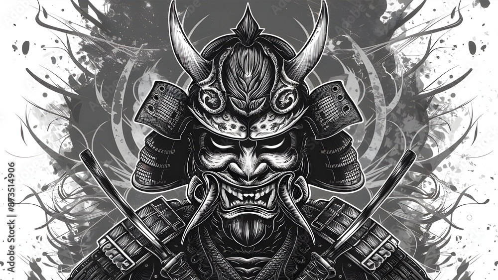 Japanese art on Behance, demon samurai, demon samurai warrior, clean ...
