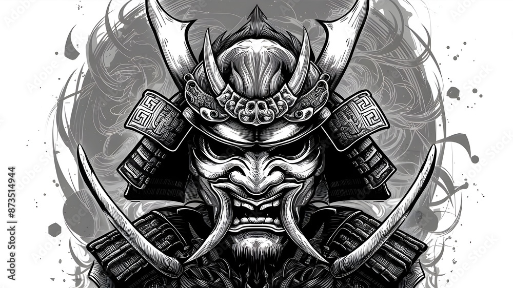 Japanese art on Behance, demon samurai, demon samurai warrior, clean ...