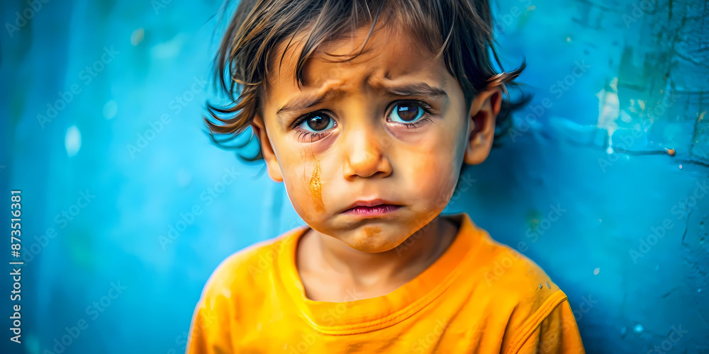 Childhood in Distress: Young Child Sitting Alone, perfect for materials ...