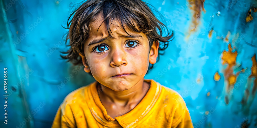 Childhood in Distress: Young Child Sitting Alone, perfect for materials ...