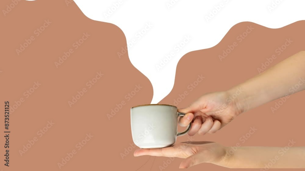 Captivating animated illustration for trendy coffee drink advertisement ...