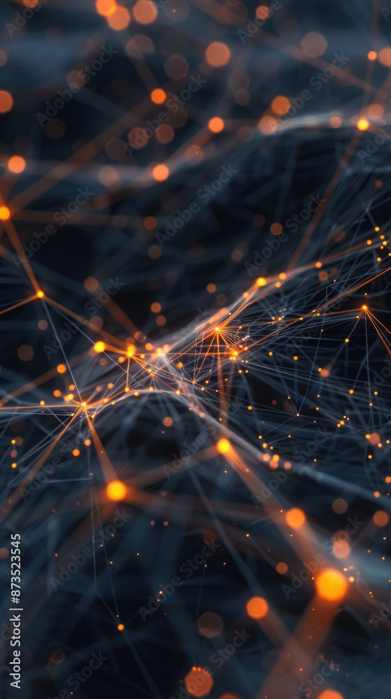 AI insights depicted as a series of interconnected neural networks ...