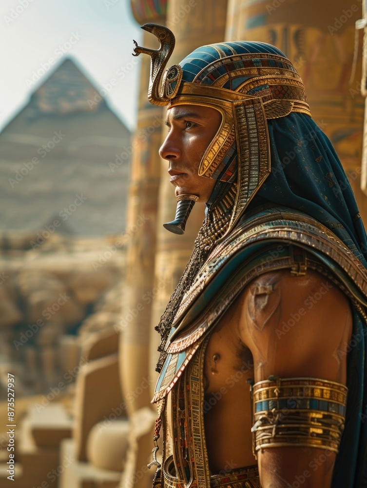 Regal legacy: egyptian pharaoh portrait, majestic essence of ancient ...