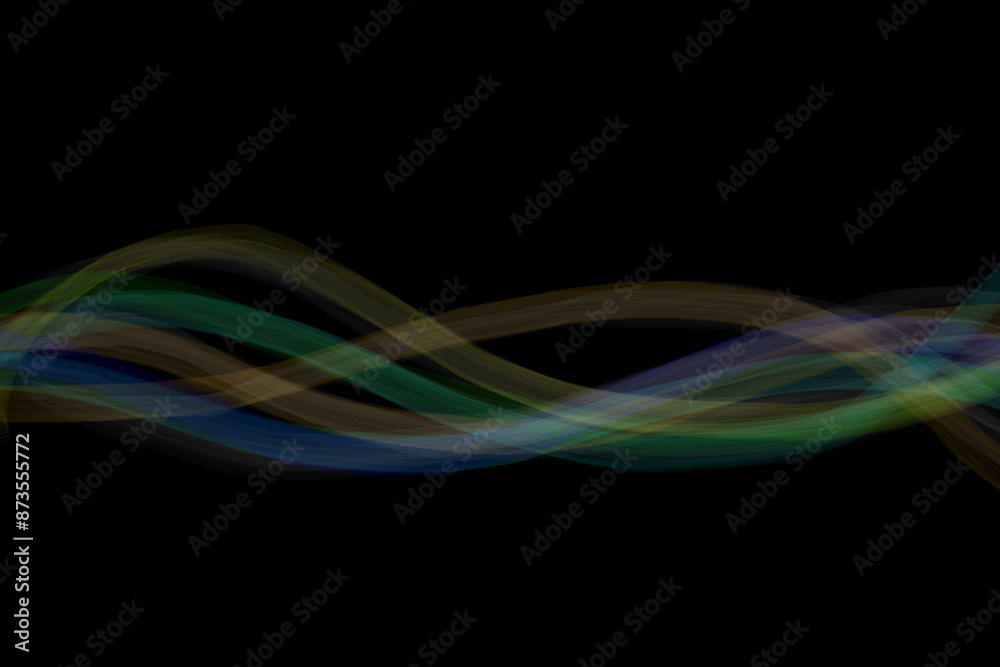 fondo negro, con lineado, líneas, variopinto, olas, movimiento, luz ...