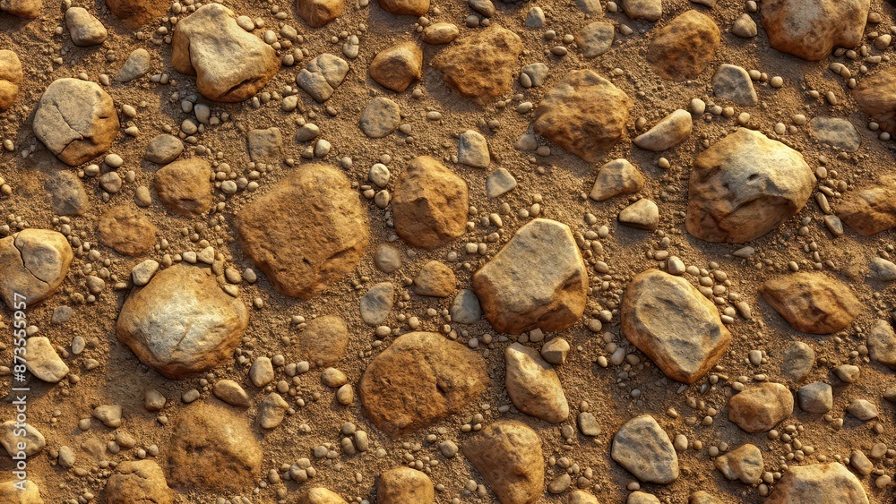 Normal map soil texture with realistic stone elements for detailed ...