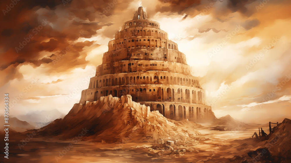 Book of Genesis, Tower of Babel recounts how people of Babylon ...