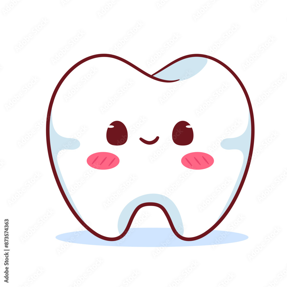 Cute Tooth Smiling Cartoon Vector Character. Education Human Organ ...
