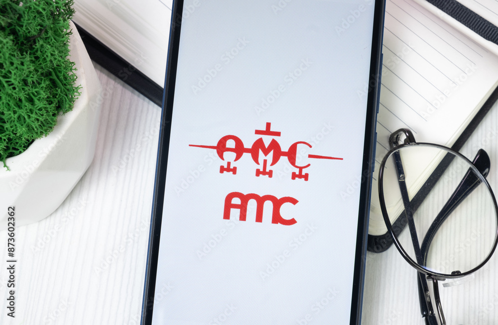 New York, USA - 30 June 2024: AMC Airlines Logo on Phone Screen ...