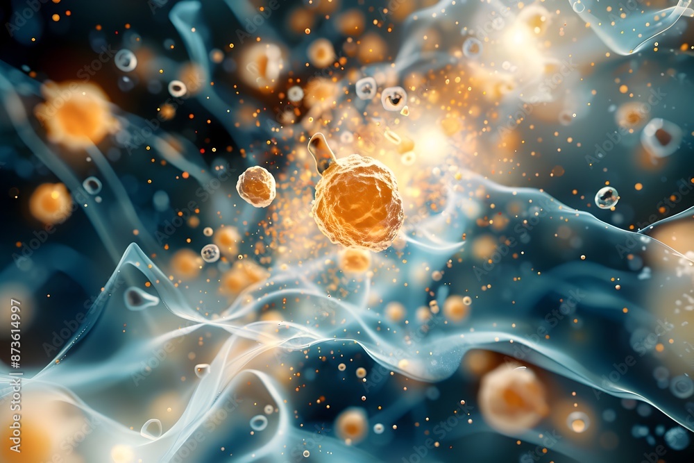 Microscopic Battle of White Cells Fortified with Pycnogenol Attacking ...