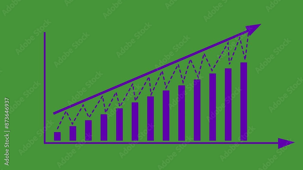 Stock market abstract finance background with motion graph, chart bars ...