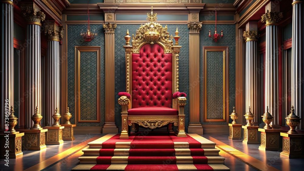 Throne room centerpiece symbolizing power and importance, throne, room ...