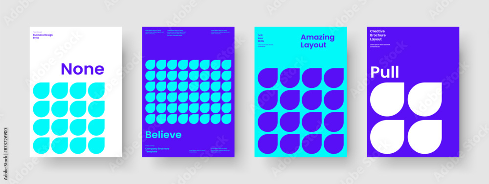Geometric Flyer Template. Isolated Business Presentation Design. Modern ...