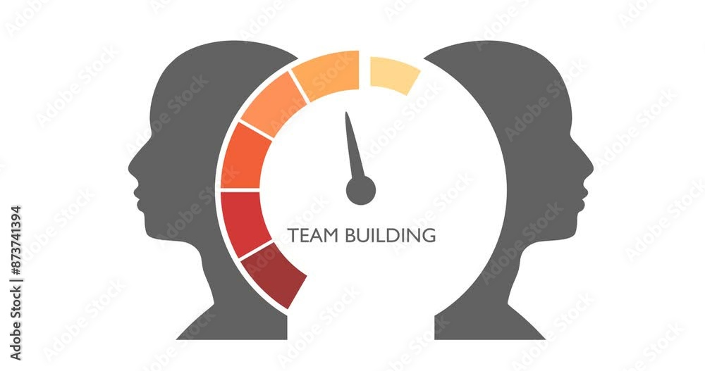 Team building level scale with arrow. The measuring device icon. Sign ...