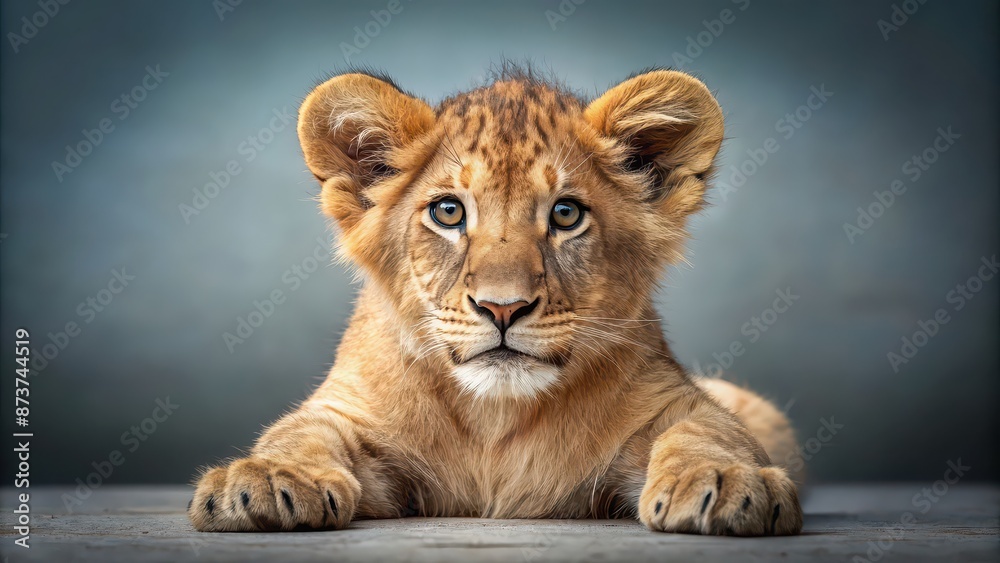 Adorable of a lion cub with a fluffy mane, lion, cute, adorable,, lion ...