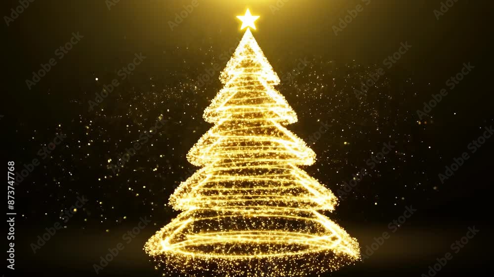 Animated christmas tree appearance. Perfect for holiday, festive, and ...