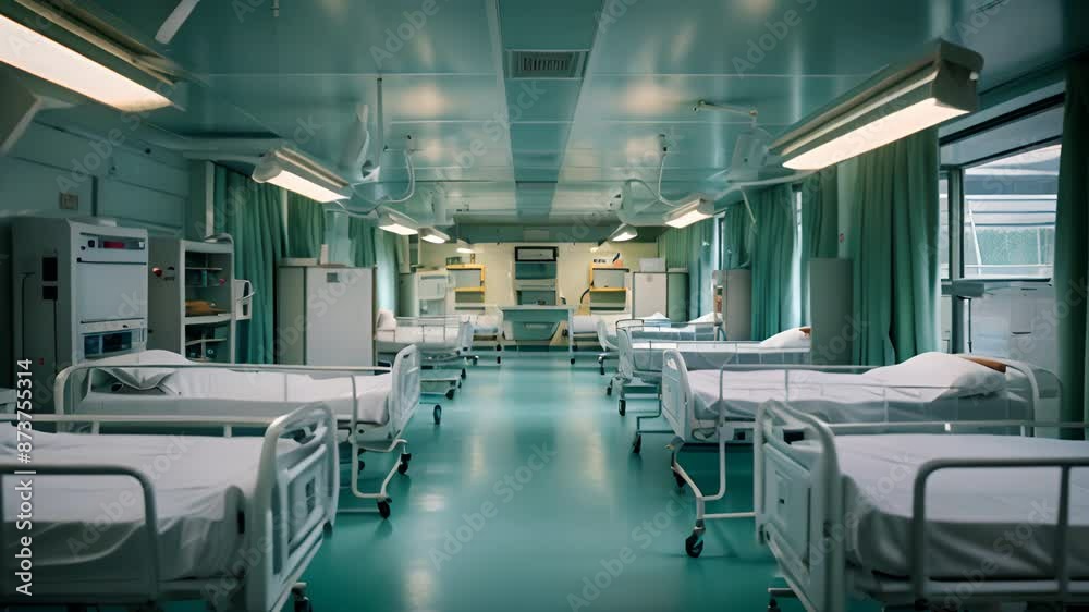 Hospital office with modern interior design and large windows,hospital ...