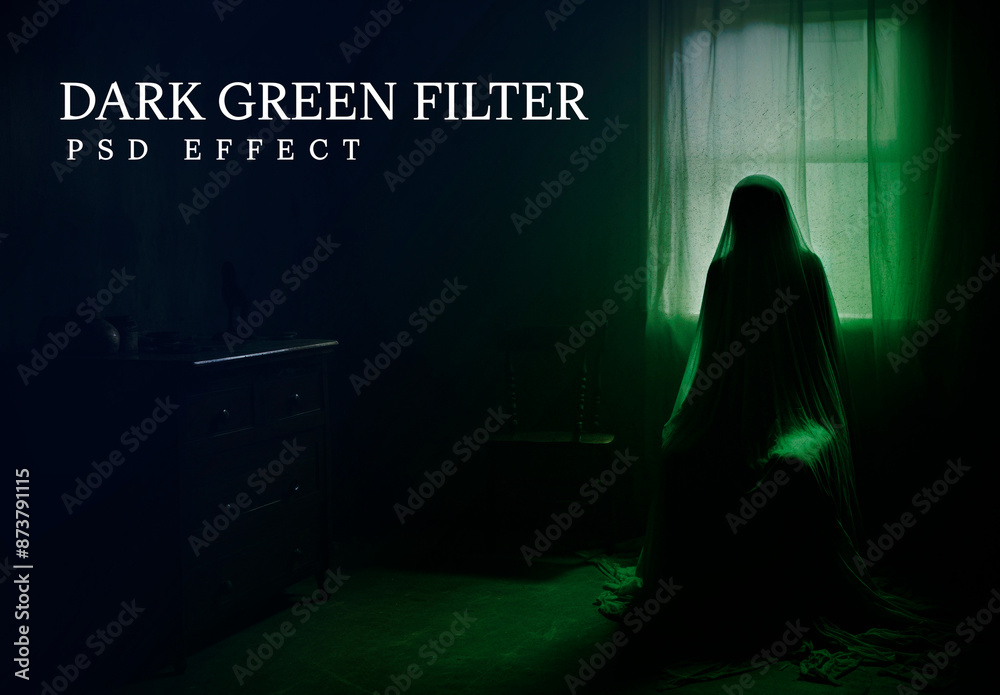 Dark Green PSD Filter Effect Stock Template | Adobe Stock