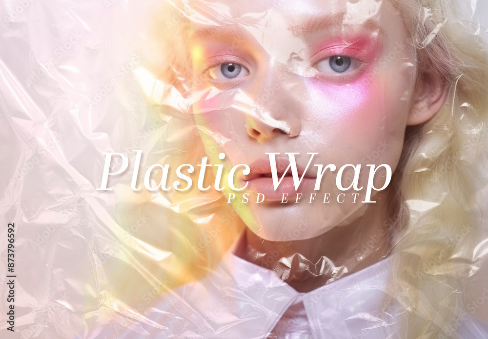 Plastic Wrap Texture PSD Effect Stock Template | Adobe Stock