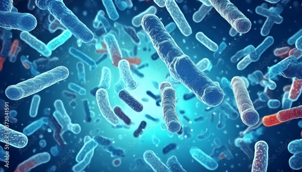 Reference ImageBlue Bacteria - Microscopic Enlargement of Blue Cells ...