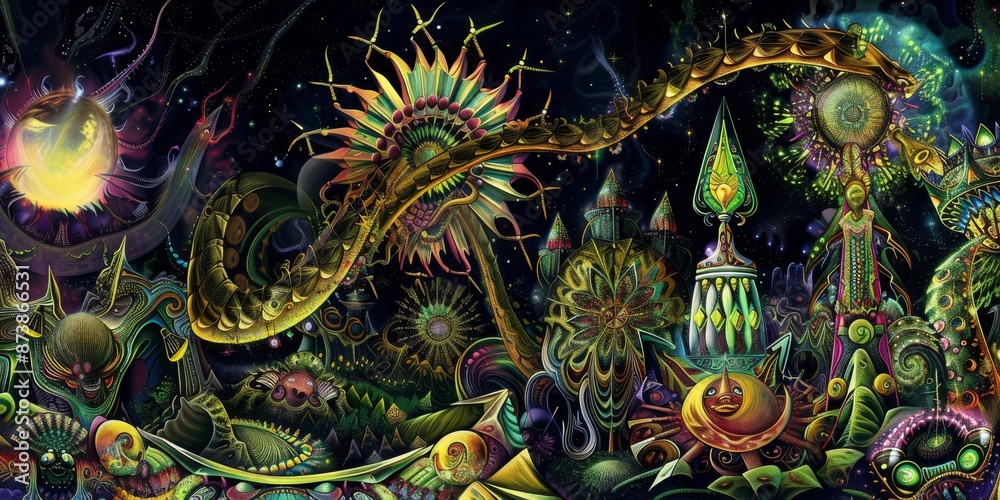 DMT or LSD trip into the realm with merry go round and other worldly ...