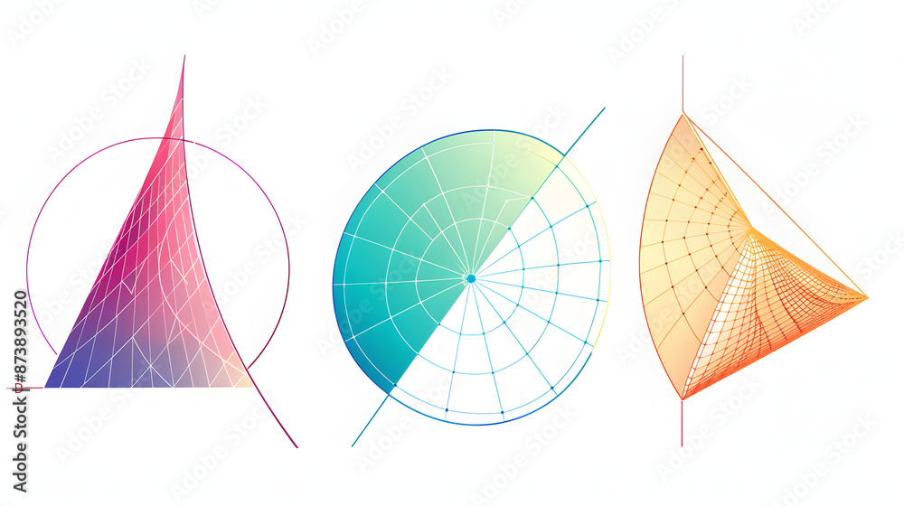 design a set of diagrams showing the geometric interpretation of sine ...
